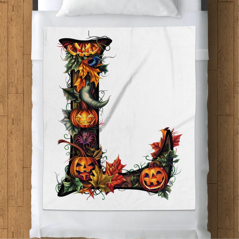 Haunted Halloween Letter L Transparent Letter Graphic Printable Art ...