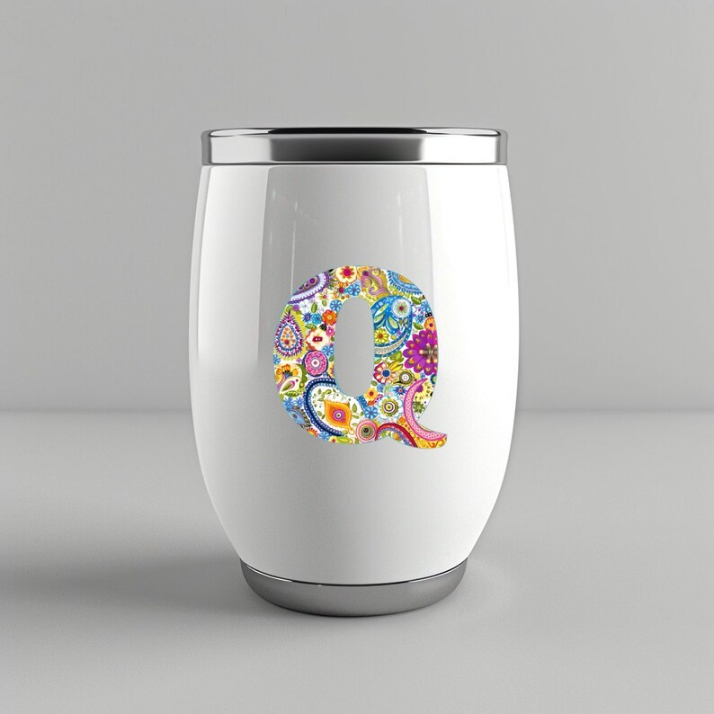 Paisley Print Letter Q Transparent Letter Graphic Printable Art ...