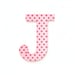 Pink Polka Dot Letter J Transparent Letter Graphic Printable Art ...