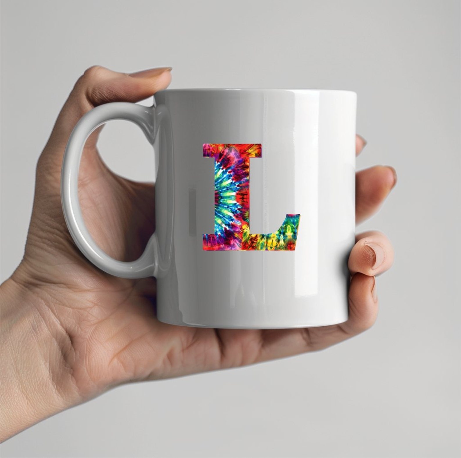 Tie Dye Letter L Transparent Letter Graphic Printable Art, Aesthetic ...