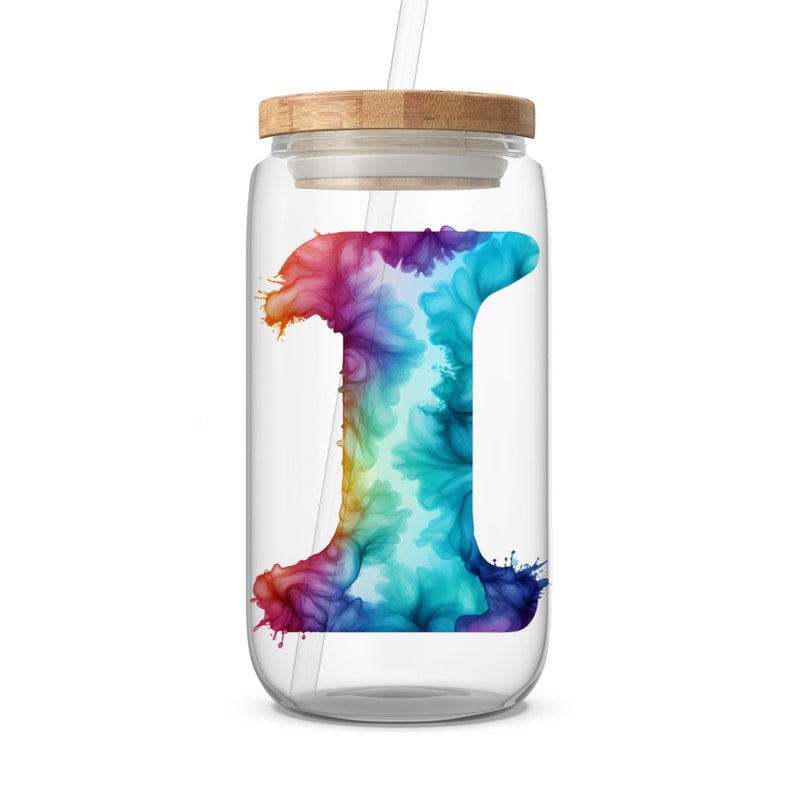Tie Dye Letter I Transparent Letter Graphic Printable Art, Aesthetic ...