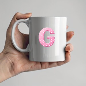 Pink Polka Dot Letter G Transparent Letter Graphic Printable Art ...
