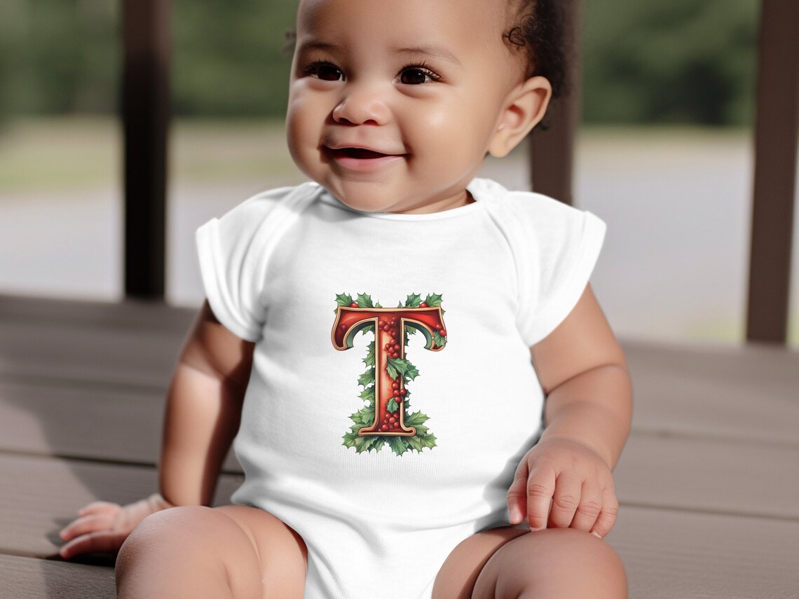 Traditional Christmas Letter T Transparent Letter Graphic Printable Art ...