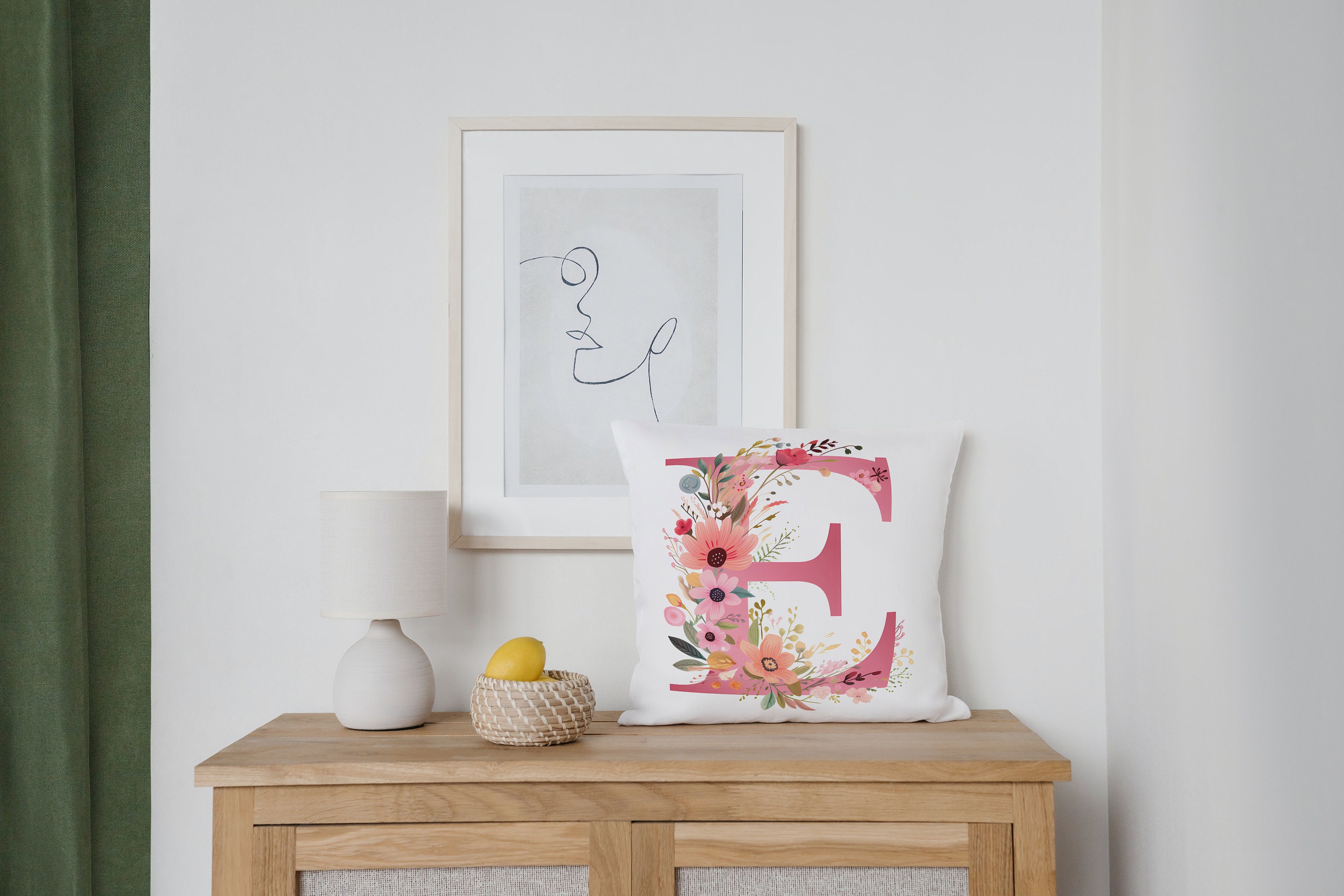 Pink Floral Letter E Graphic Transparent Letter Graphic Printable Art ...