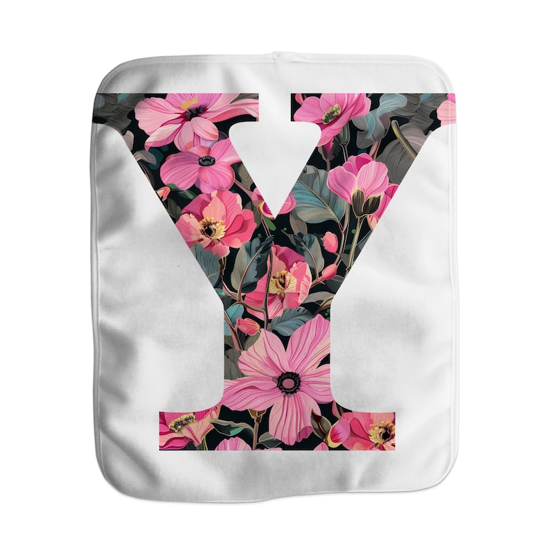 Pink Flowers Letter Y Transparent Letter Graphic Printable Art ...