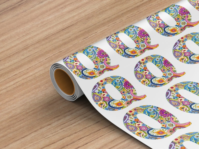 Paisley Print Letter Q Transparent Letter Graphic Printable Art ...