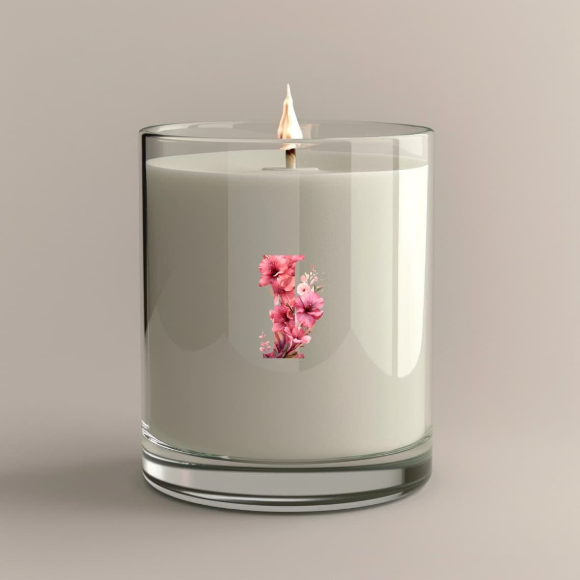 Pink Floral Letter I Transparent Letter Graphic Printable Art ...