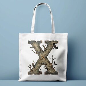 Haunted Halloween Letter X Transparent Letter Graphic Printable Art ...