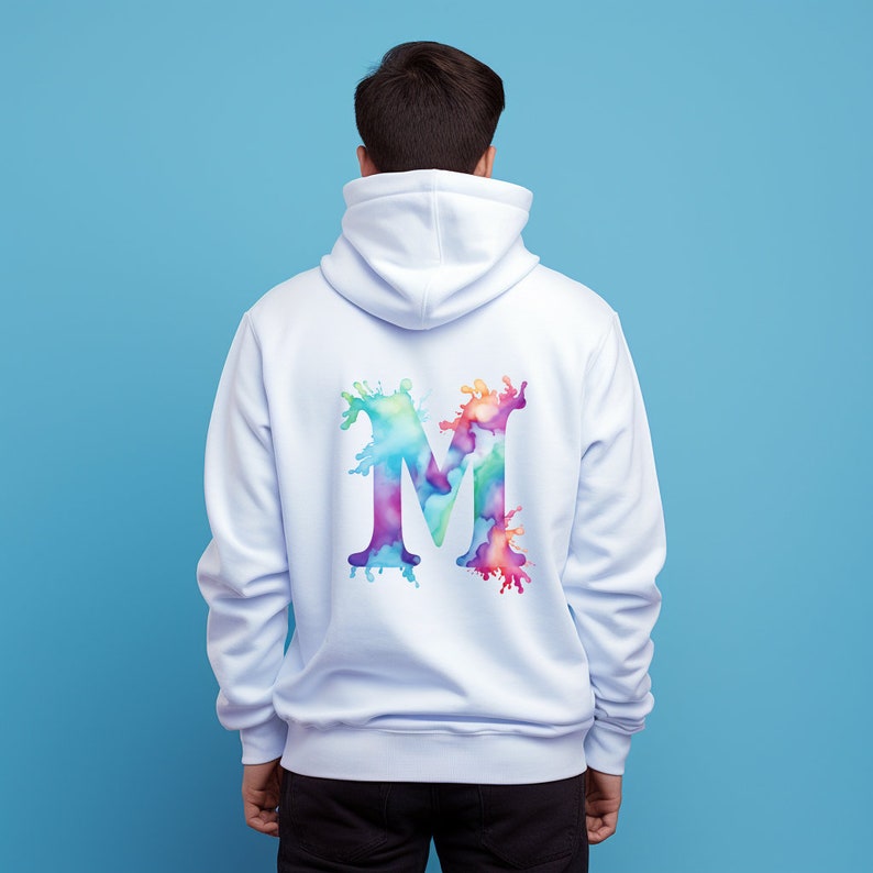 Tie Dye Letter M Graphic Transparent Letter Graphic Printable Art ...