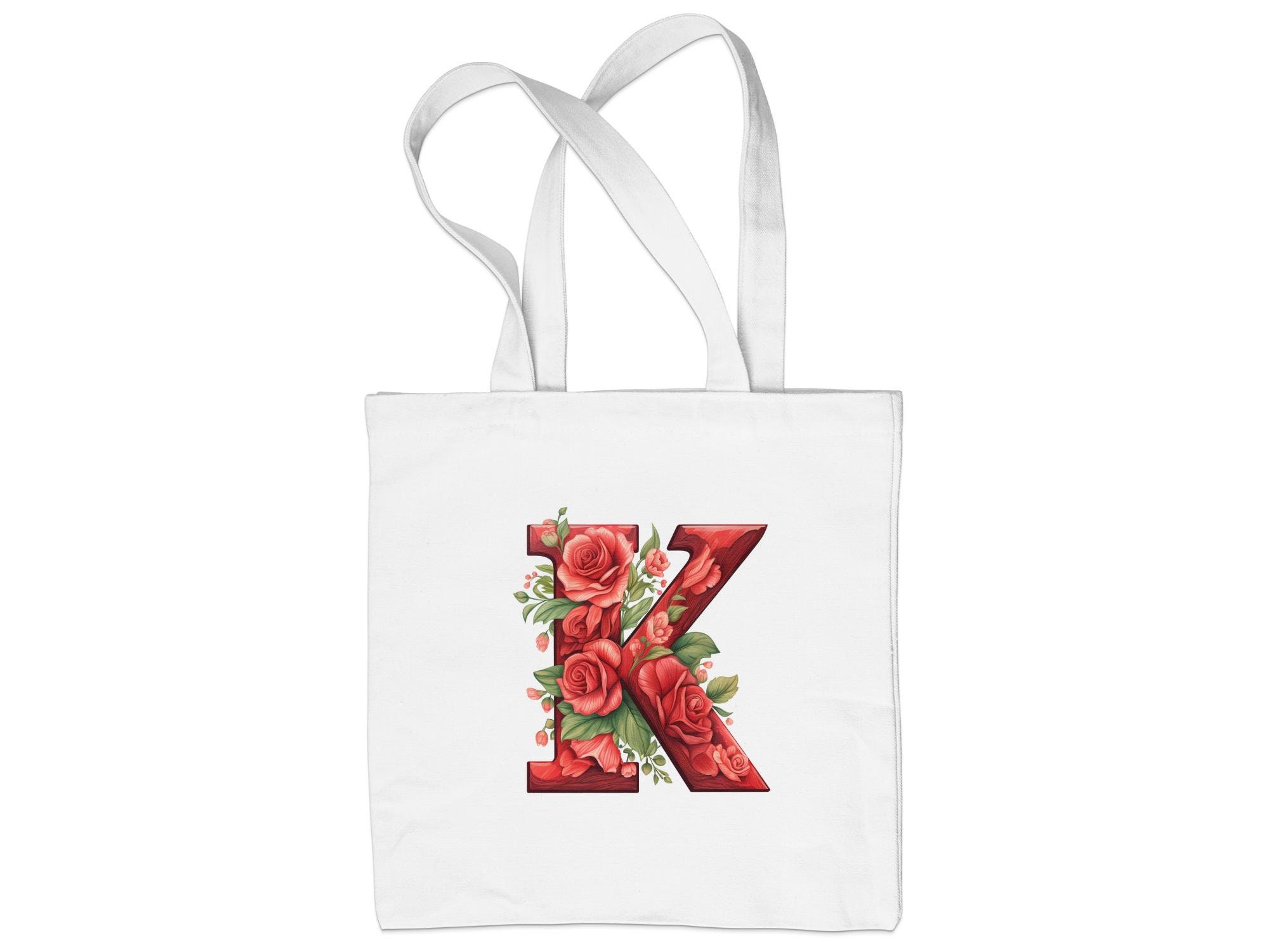 Red Rose Letter K Transparent Letter Graphic Printable Art, Aesthetic ...