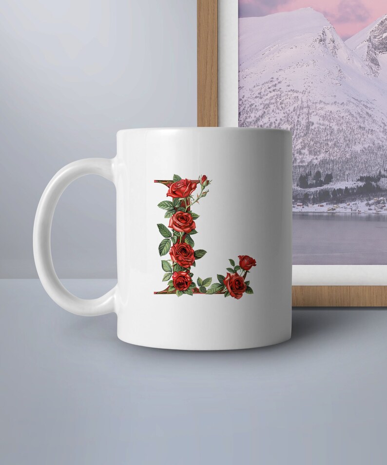 Red Roses Letter L Transparent Letter Graphic Printable Art, Aesthetic ...