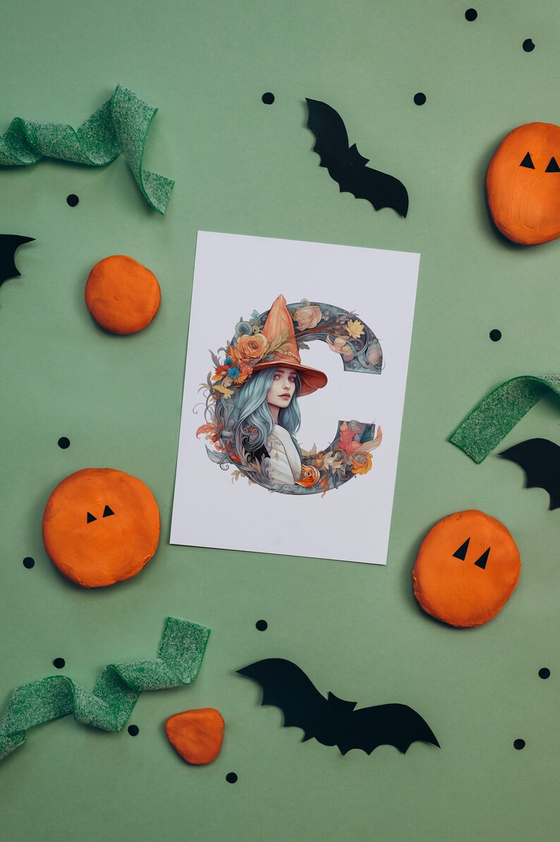 Halloween Letter C Graphic Transparent Letter Graphic Printable Art ...