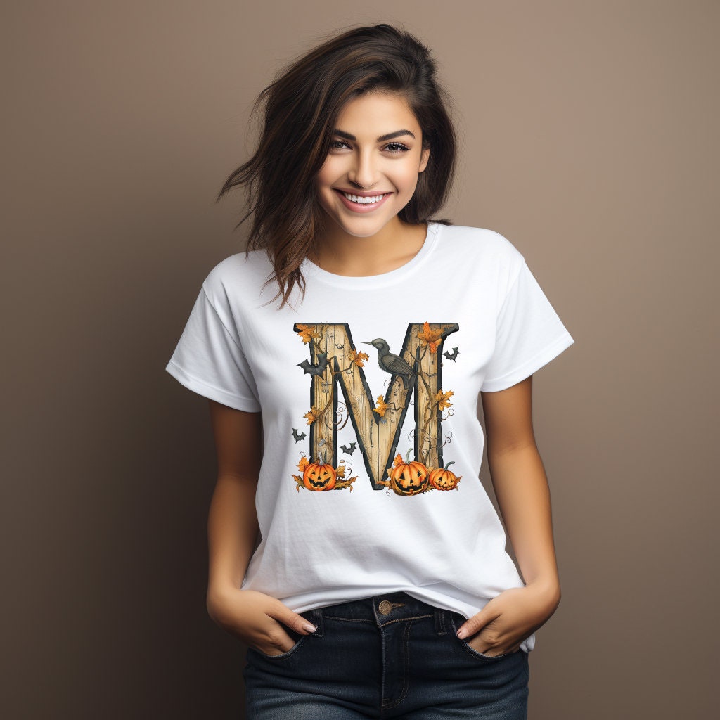 Haunted Halloween Letter M Graphic Transparent Letter Graphic Printable ...