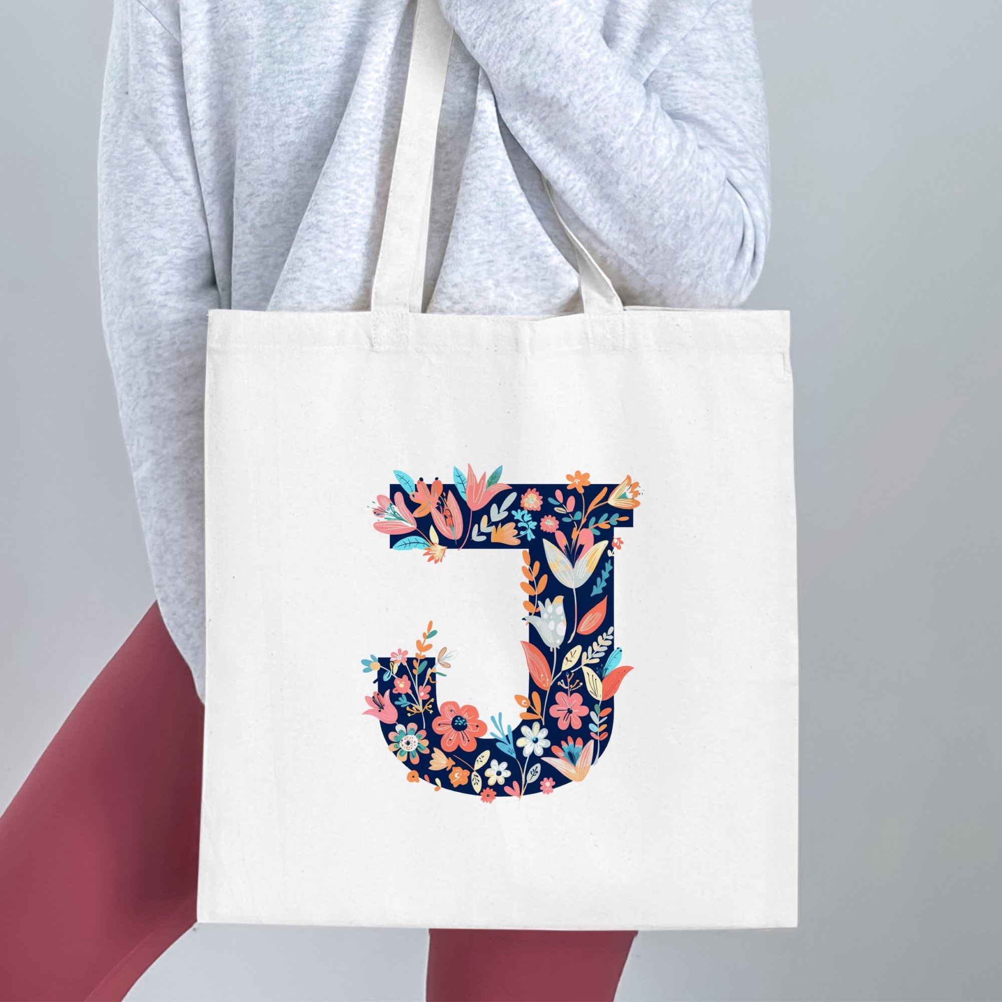 Floral Letter J Transparent Letter Graphic Printable Art, Aesthetic ...