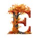 Fall Trees Letter E Graphic Transparent Letter Graphic Printable Art ...