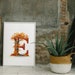 Fall Trees Letter E Graphic Transparent Letter Graphic Printable Art ...