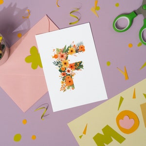 Orange Flower Letter F Graphic Transparent Letter Graphic Printable Art ...