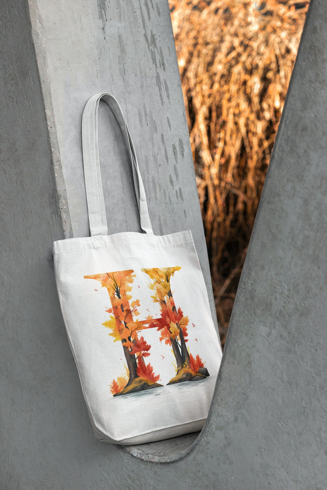 Fall Tree H Graphic Transparent Letter Graphic Printable - Etsy