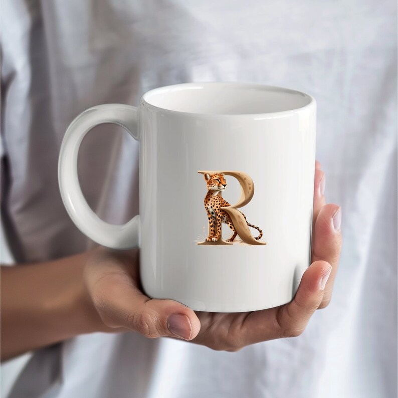 Cheetah Letter R Transparent Letter Graphic Printable Art, Aesthetic ...