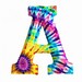 Tie Dye Letter A Transparent Letter Graphic Printable Art, Aesthetic ...