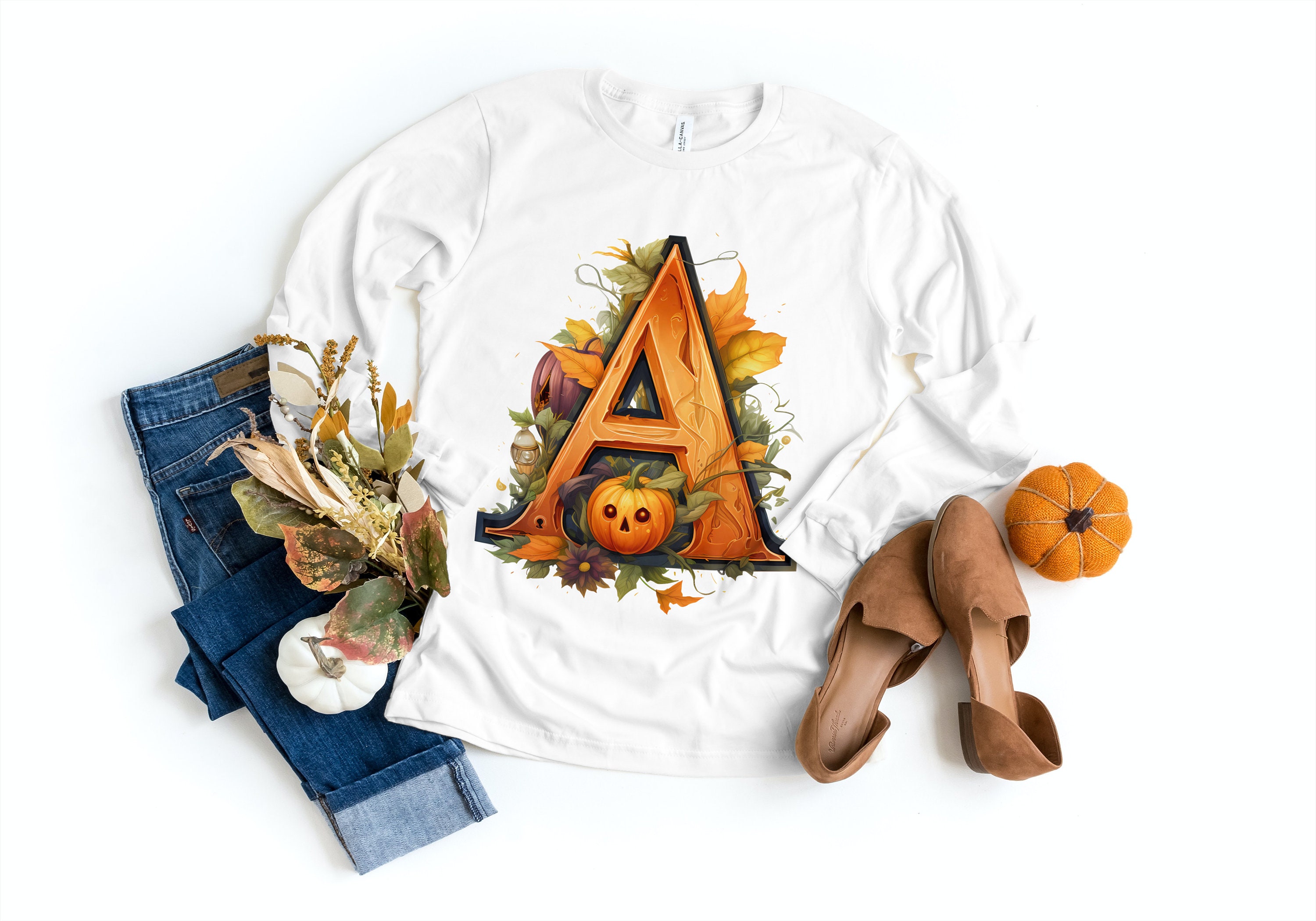 Haunted Halloween Letter A Graphic Transparent Letter Graphic Printable ...