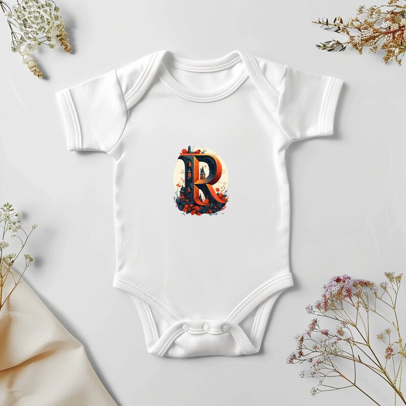 Haunted Halloween Letter R Transparent Letter Graphic Printable Art ...