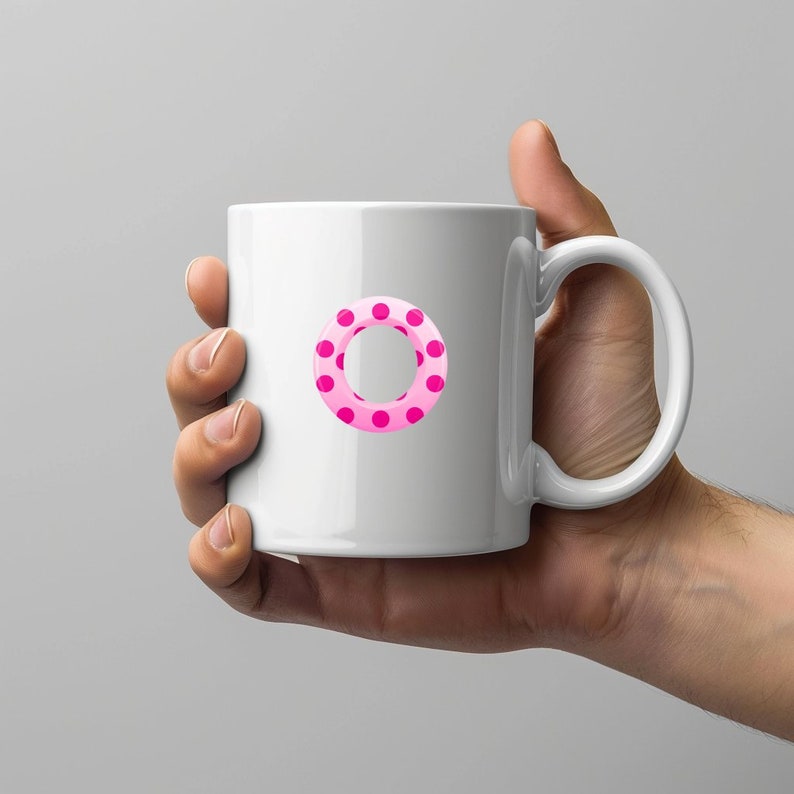 Pink Polka Dot Letter O Transparent Letter Graphic Printable Art ...