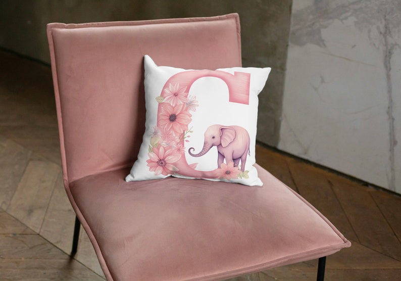 Pink Elephant Letter G Graphic Transparent Letter Graphic Printable Art ...