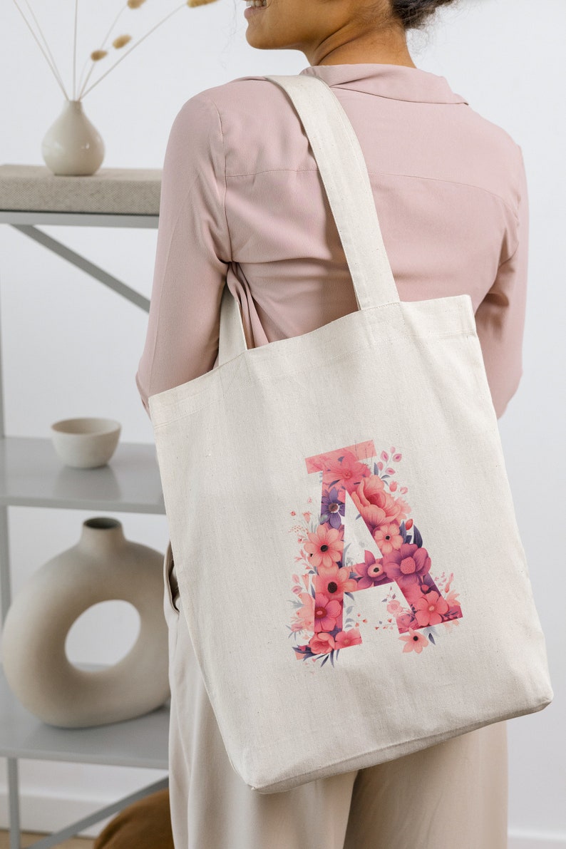 Pink Floral A Graphic Transparent Letter Graphic Printable Art ...