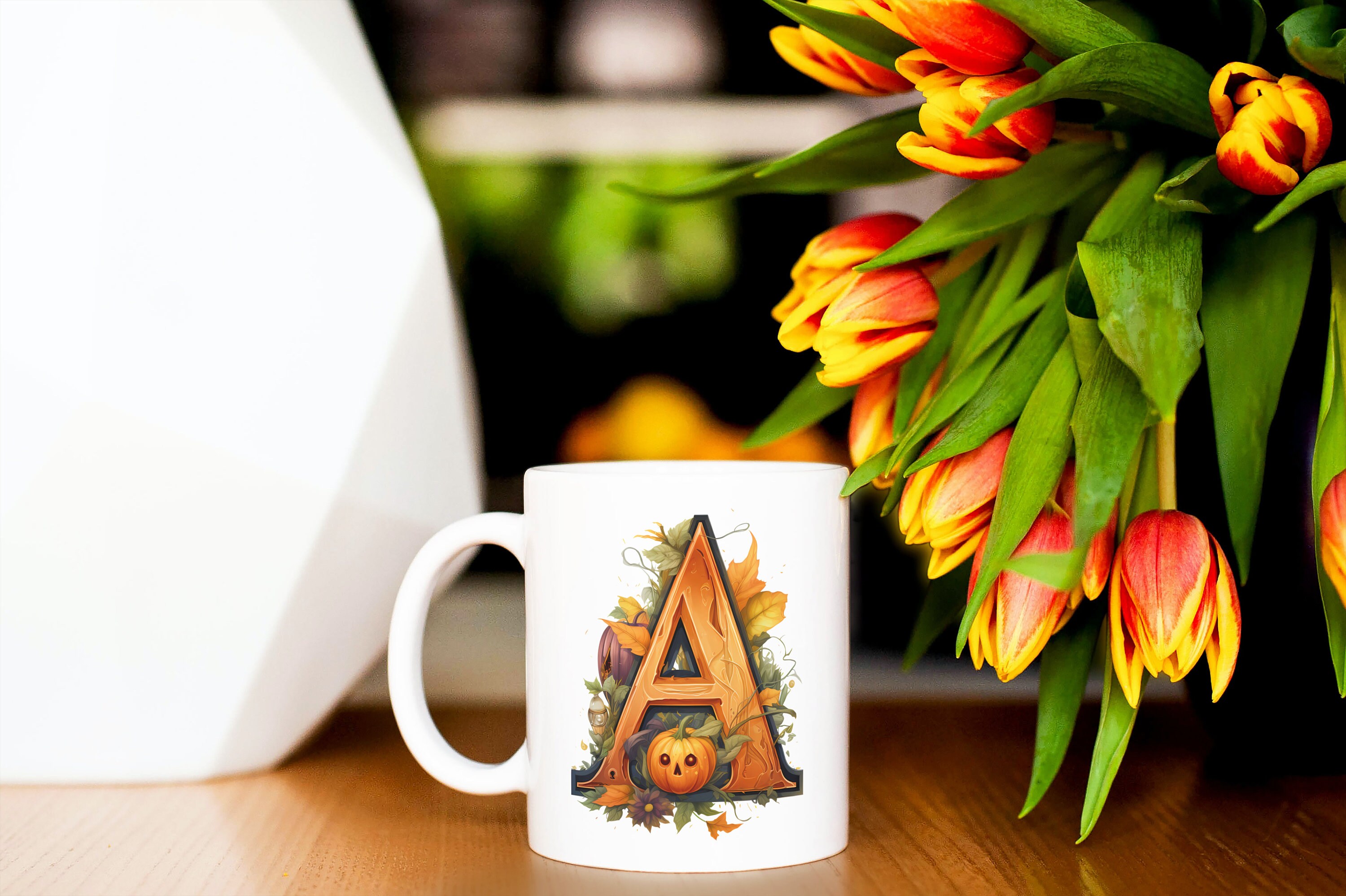 Haunted Halloween Letter A Graphic Transparent Letter Graphic Printable ...