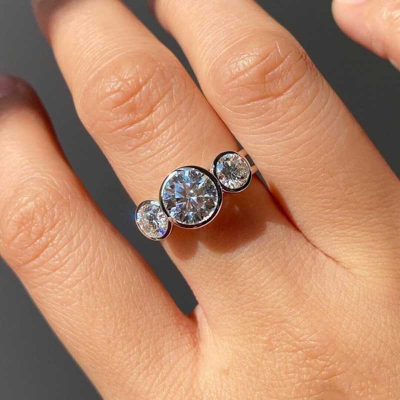 Bezel Set Ring - Etsy