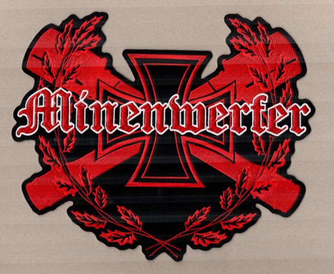 Minenwerfer - Red White Logo Back Patch - Etsy UK