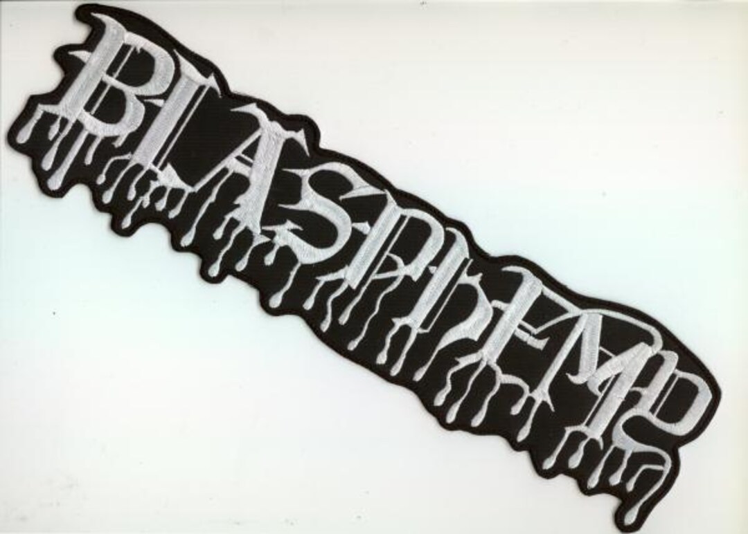 Blasphemy White Blood Logo Back Patch - Etsy