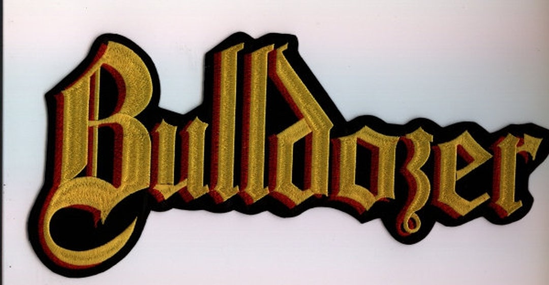 Bulldozer Red Yellow Logo Back Patch - Etsy