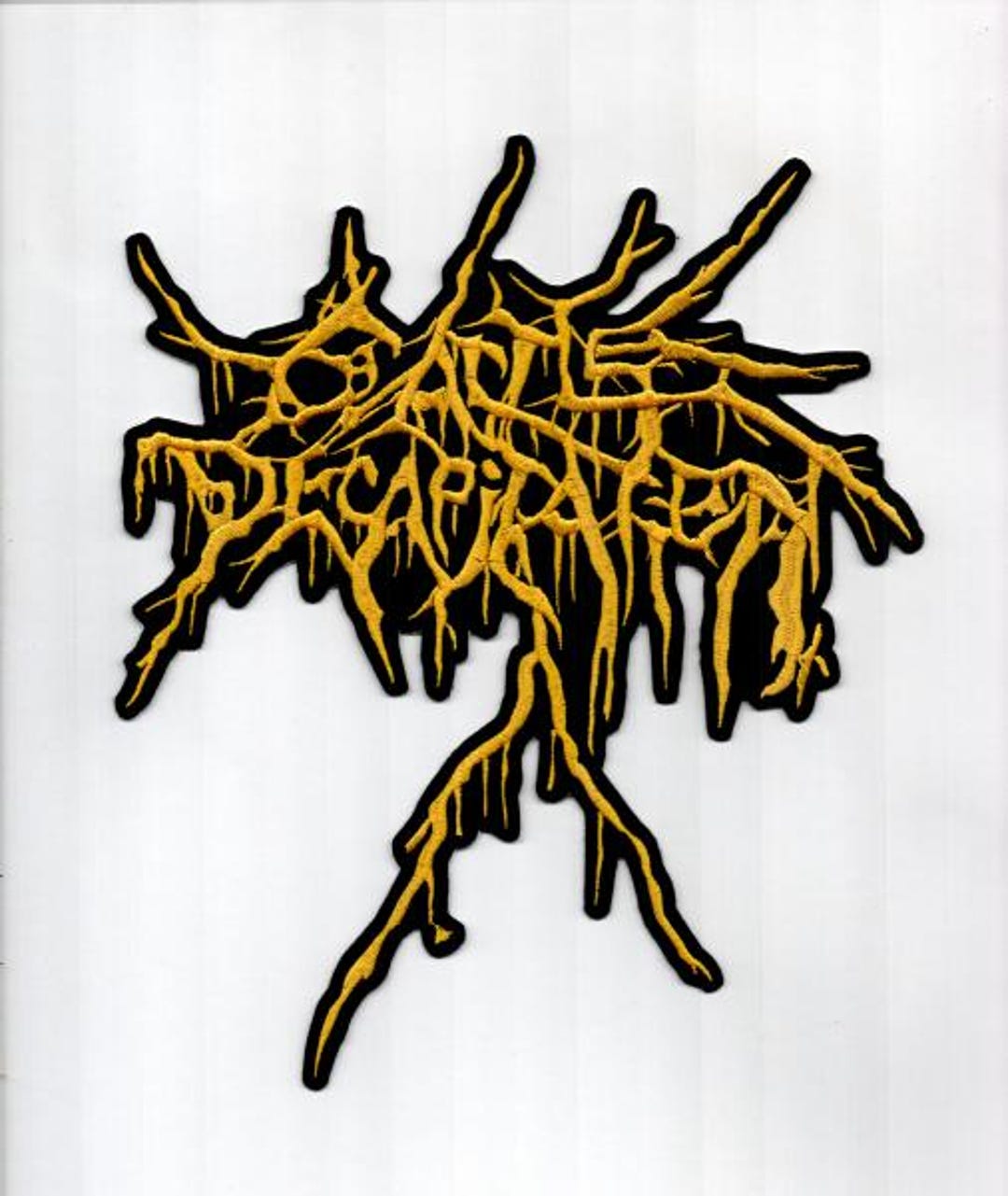 Cattle Decapitated - Yellow Logo Back Patch - Etsy
