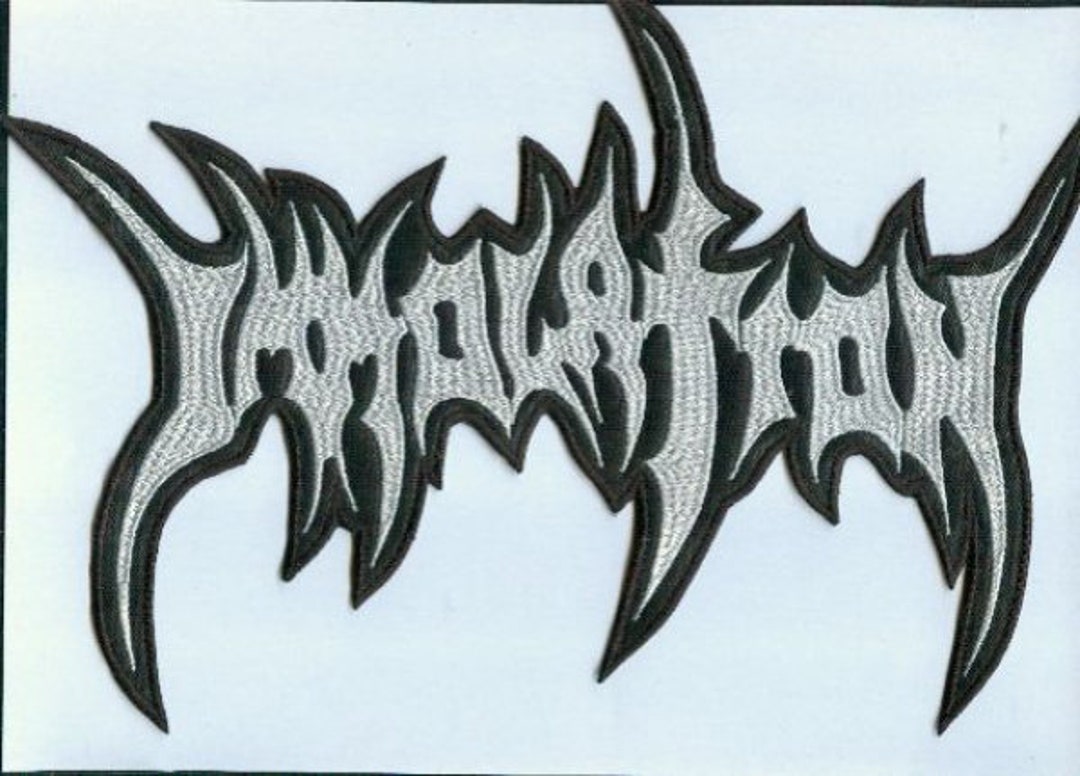 Immolation White Logo Back Patch - Etsy