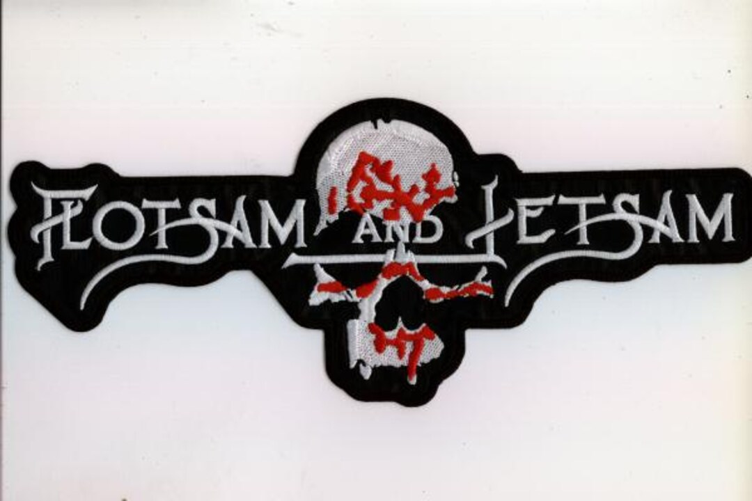 Flotsam and Jetsam - White Logo Skull Back Patch - Etsy