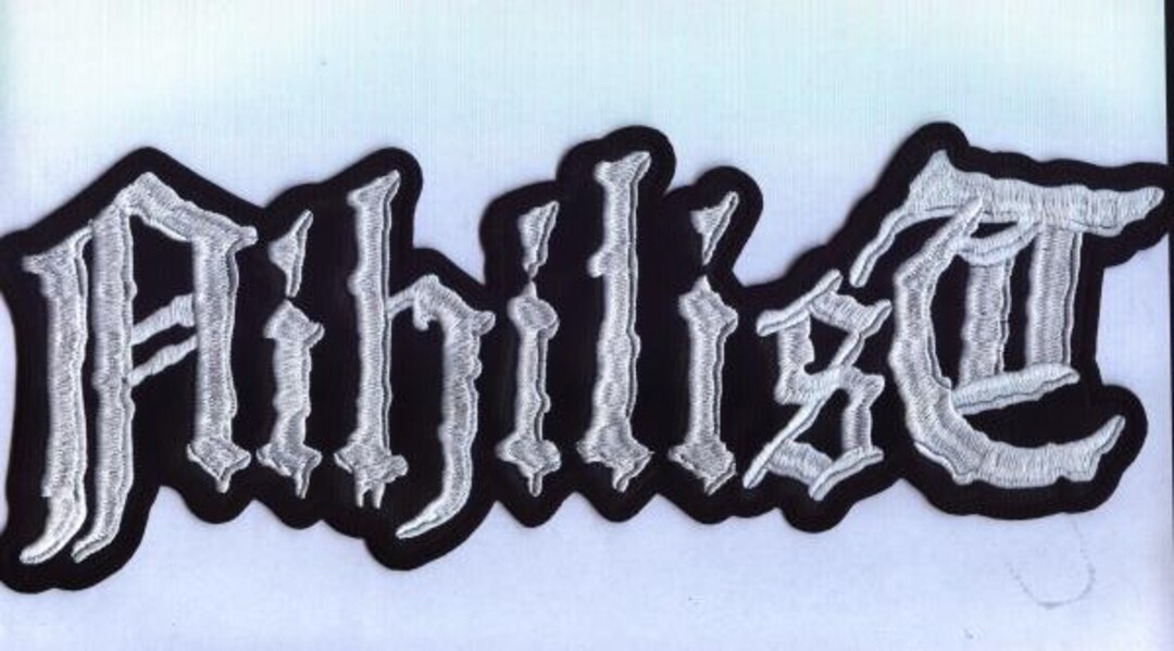 Nihilist White Logo Backpatch - Etsy