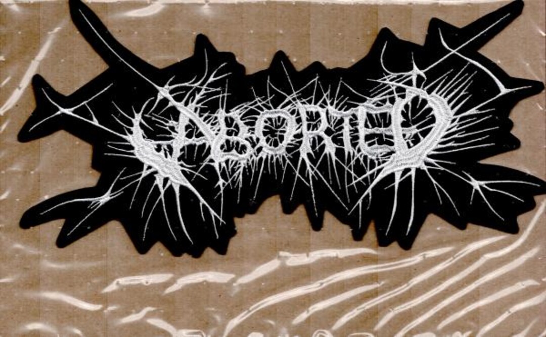Aborted White Logo Back Patch - Etsy