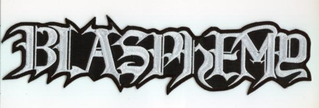 Blasphemy White Logo Back Patch - Etsy