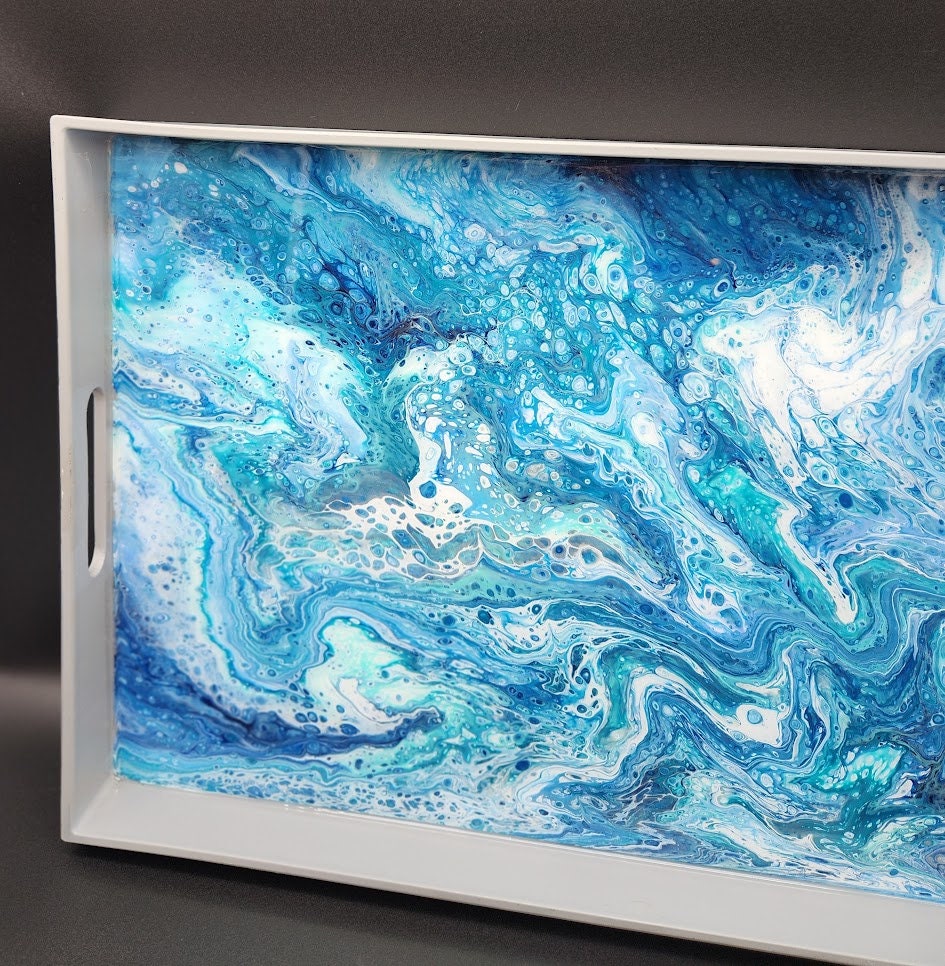 Ocean Themed Serving Tray, Ocean/beach Tray Serving Tray, Wooden ...
