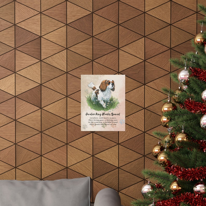 Cavalier King Charles Spaniel Dog Artwork With Poem | Multiple Sizes ...