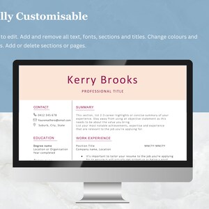 Australian Resume Format | Professional CV Design for Word | Stylish ...