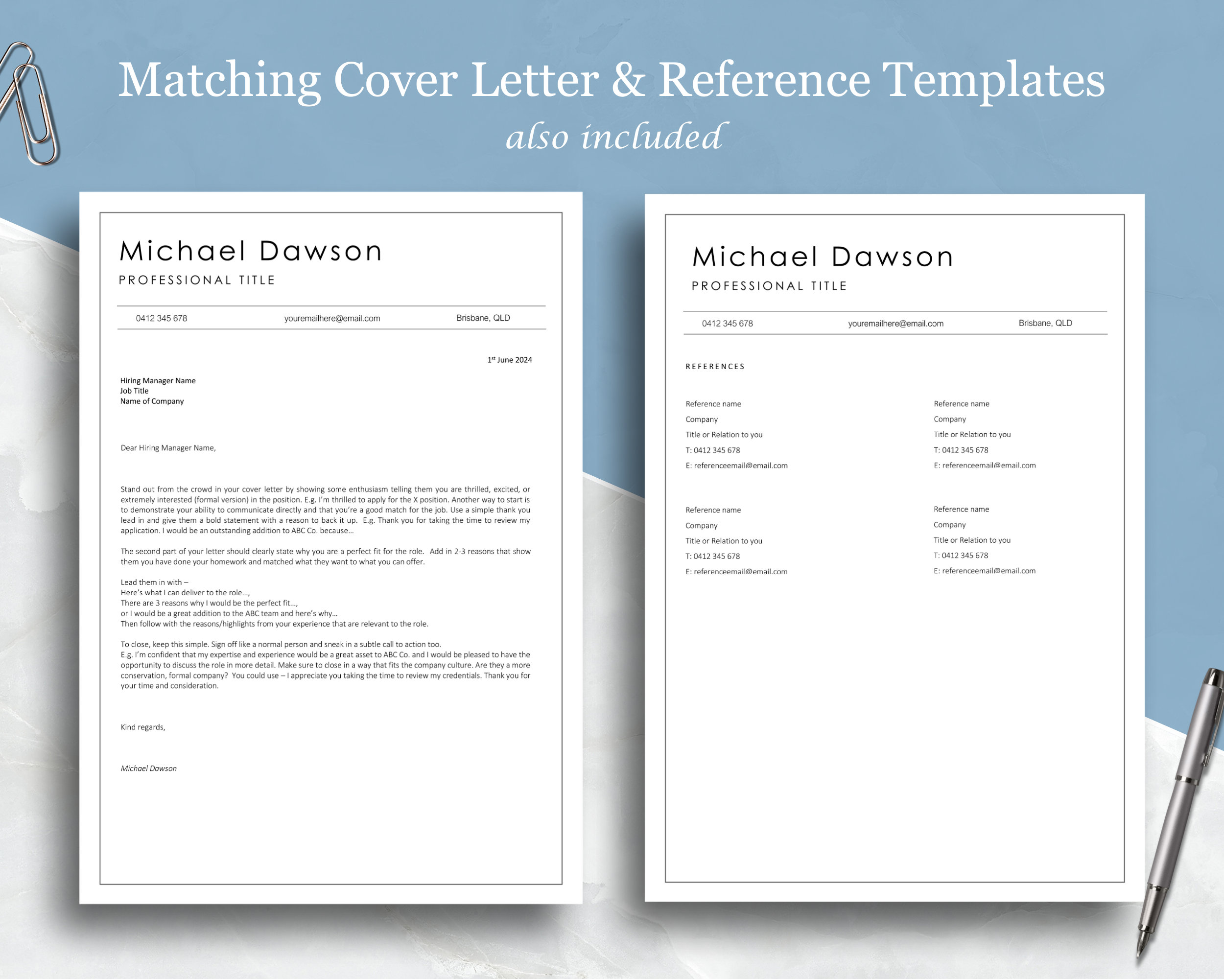Skills Focused Resume, Technical CV, Customisable Template, Australian ...