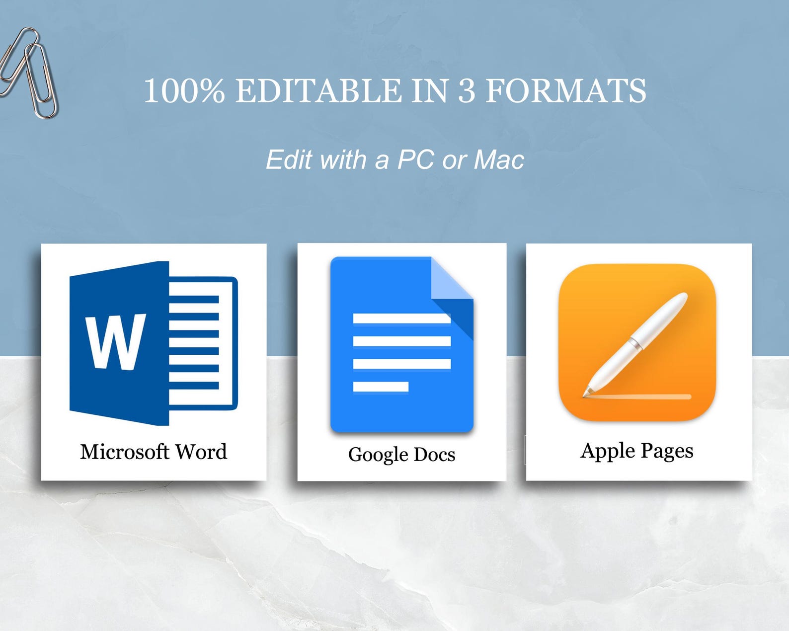 Project Manager Resume Template for MS Word, Pages and Google Docs ...
