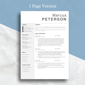 Australian Resume Format, Stylish Professional Cv Template, Word and ...