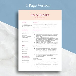 Australian Resume Format | Professional CV Design for Word | Stylish ...