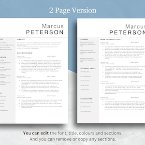 Australian Resume Format, Stylish Professional Cv Template, Word and ...