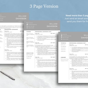 Australian CV Template, Simple Resume Format, Professional CV Design - Etsy