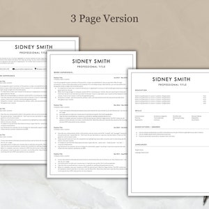 Professional Resume Template, Australian Cv Resume, ATS Friendly Cv ...